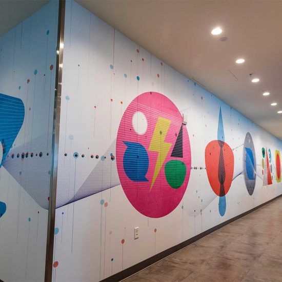 Visual arts team building in to create a team mural | MSP Teambuilding